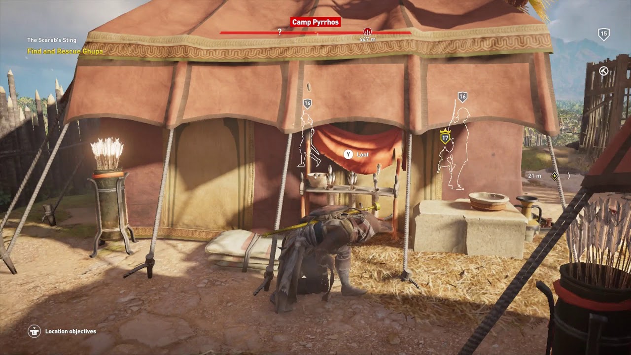 Assassin's Creed Origins Use Flesh Decay On Enemy - YouTube