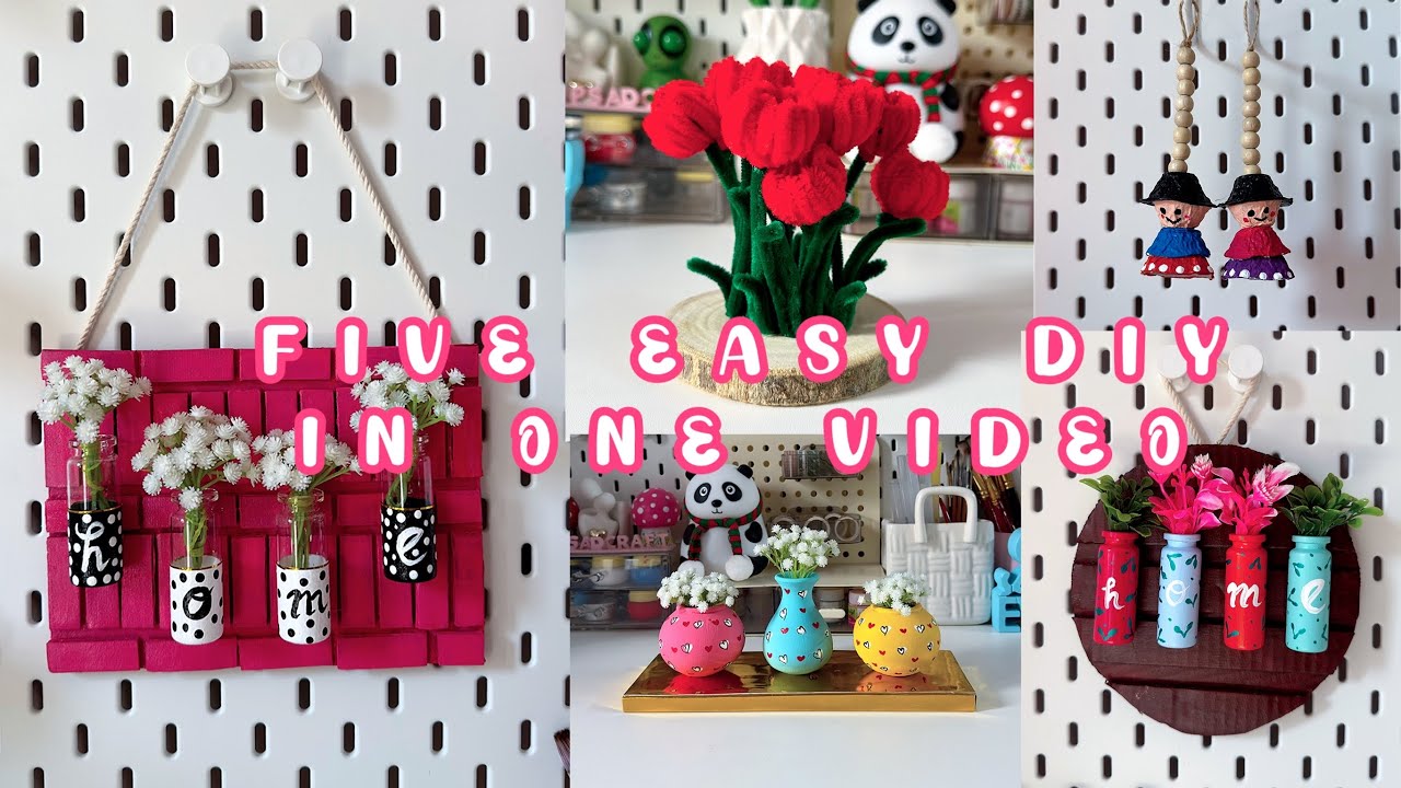 Diy 5 Easy Diy Crafts Tutorial In Single Video|youtube - YouTube