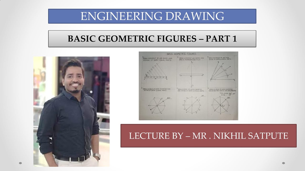Engineering drawing | Basic geometric figures- part 1 | Easy drawing ...