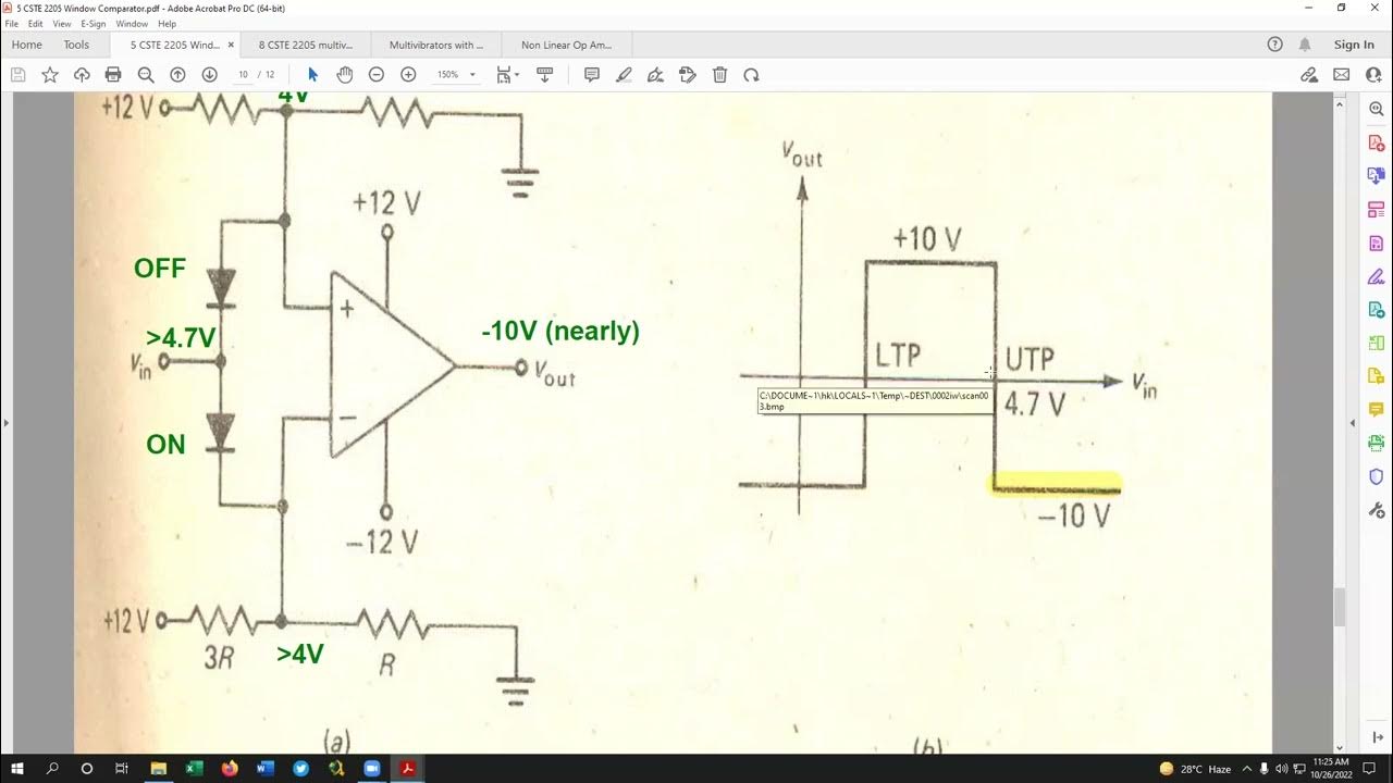 7 Window Comparator using Op-Amp - YouTube