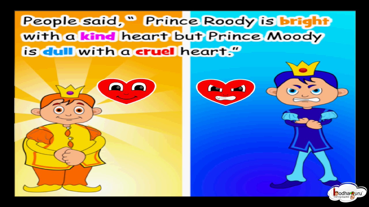 Short Animated Story - Prince Rood and Prince Moody (Opposites ...