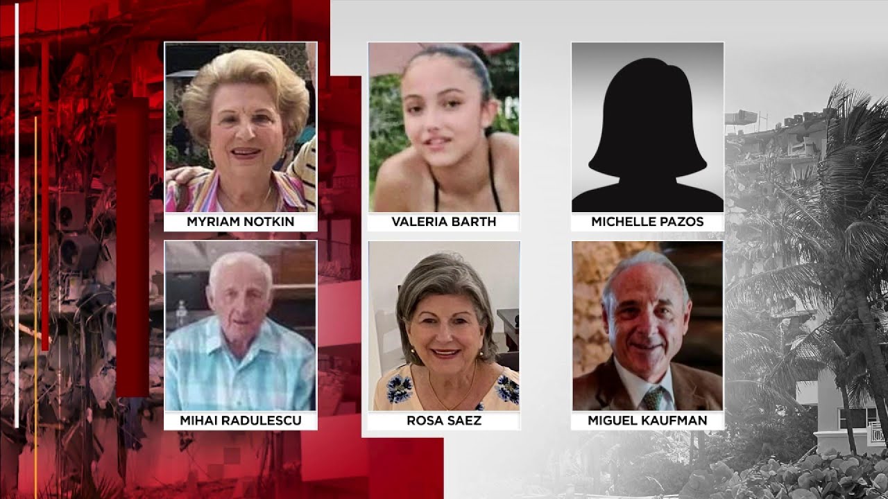 Surfside building collapse: 6 more victims identified; death toll ...