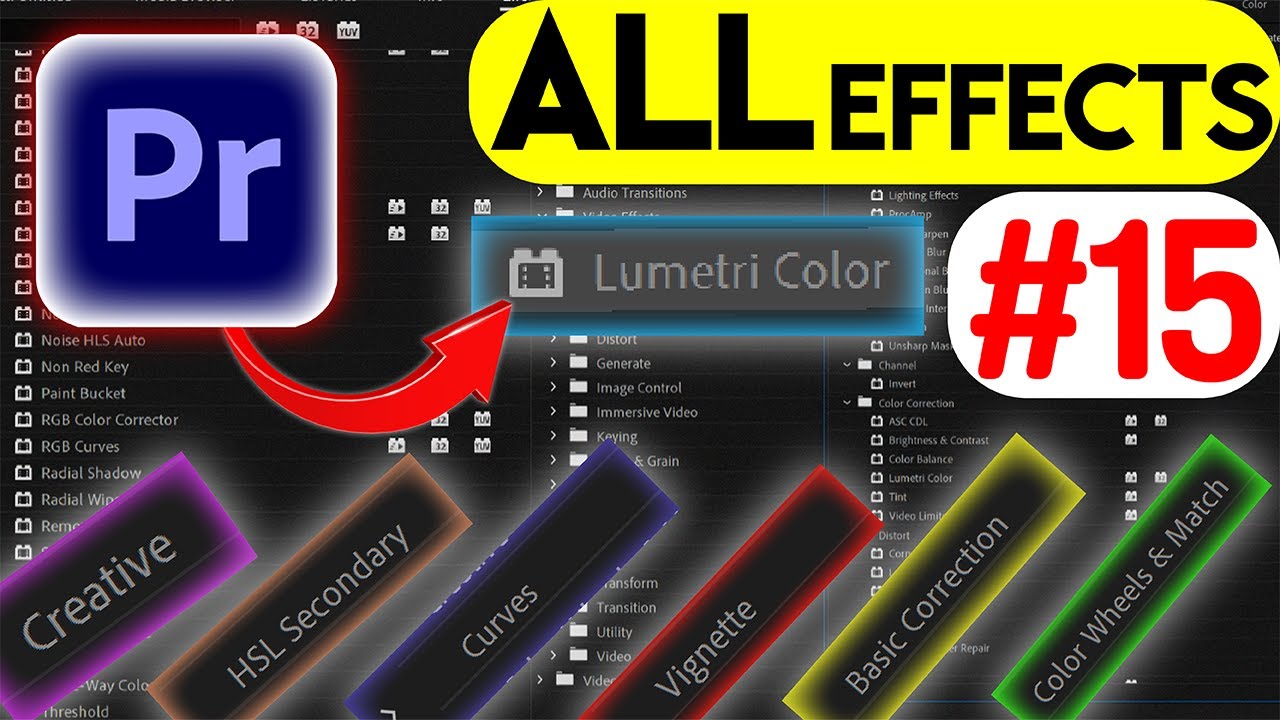 Lumetri COLOR (Effect) tutorial Every Effect in Adobe Premiere Pro 2023 ...