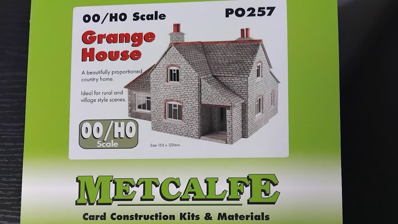HO/OO scale model house [Grange house by Metcalfe] - YouTube