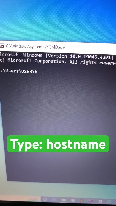 Windows command prompt for How to identify PC hostname #shorts #pctips ...