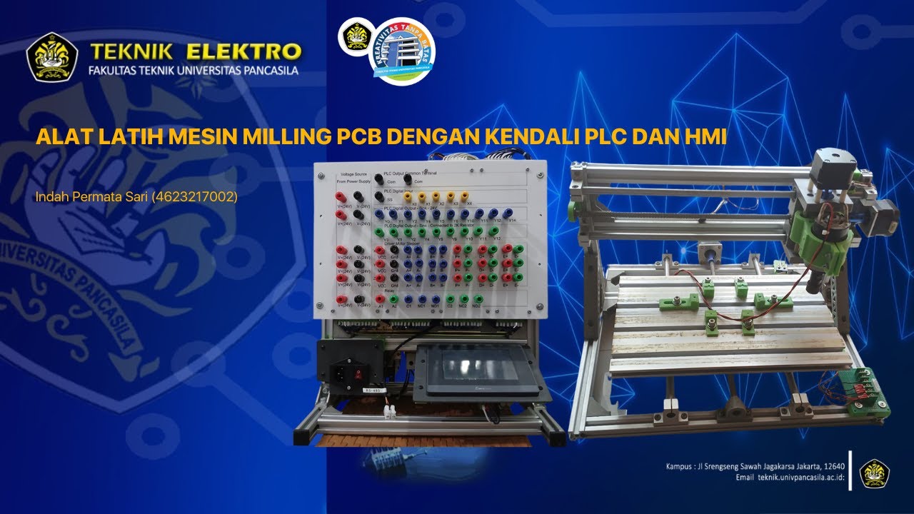 ALAT LATIH MESIN MILLING PCB DENGAN KENDALI PLC DAN HMI - YouTube