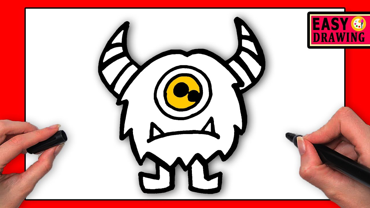 MONSTER Drawing : How to Draw a MONSTER | ENJOY DRAWING - YouTube