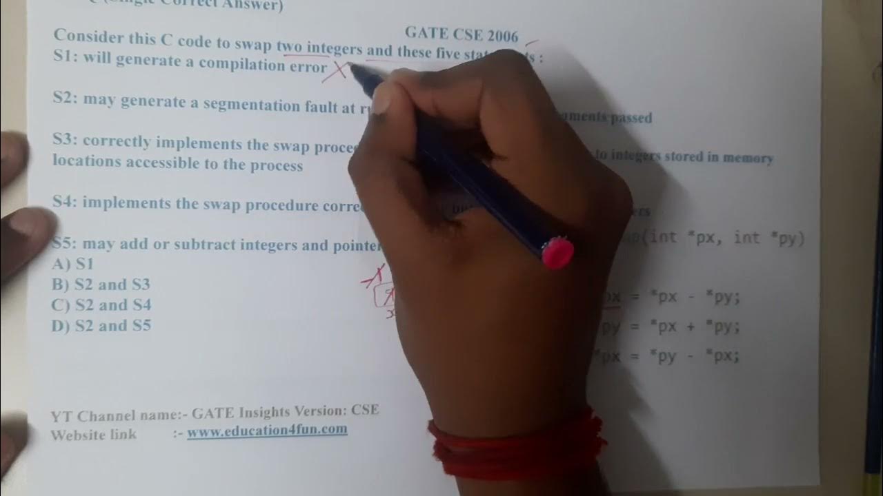 GATE CSE 2006 Q || C PROGRAMMING ||Data Structure || GATE Insights Version: CSE - YouTube