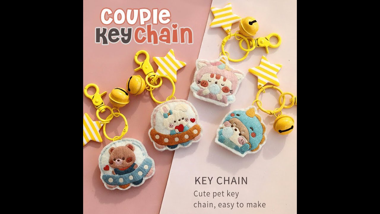 Finishing Gantungan Jahit Sulam Bordir Keychain (part 2 of 2) - YouTube