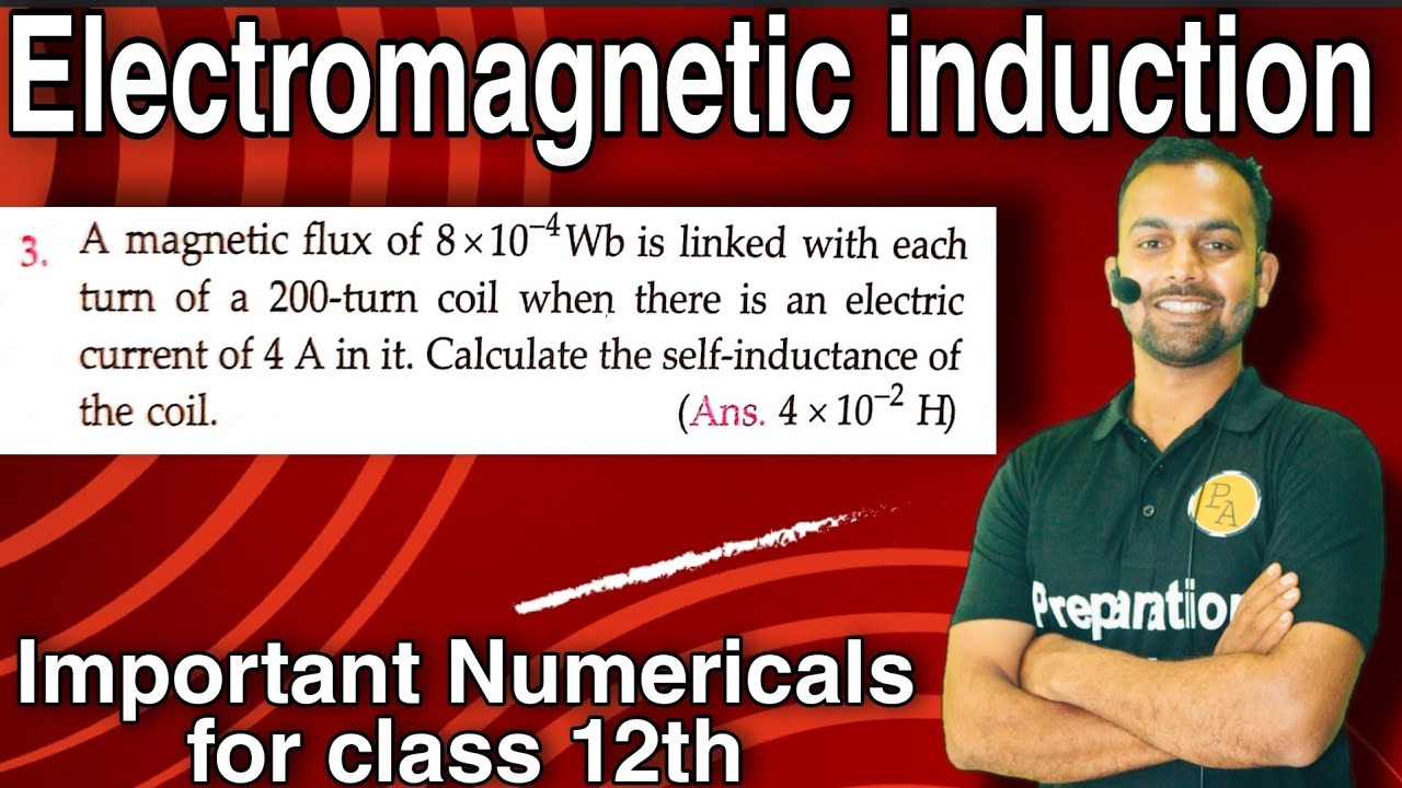Pfp-3 EMI Numericals/a magnetic flux of 8*10^(-4) Wb is linked with ...