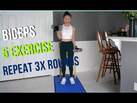 5 BICEPS CURLS WITH ISOMETRIC HOLD WORKOUT!!! (40 Sec. Of each Exercise ...