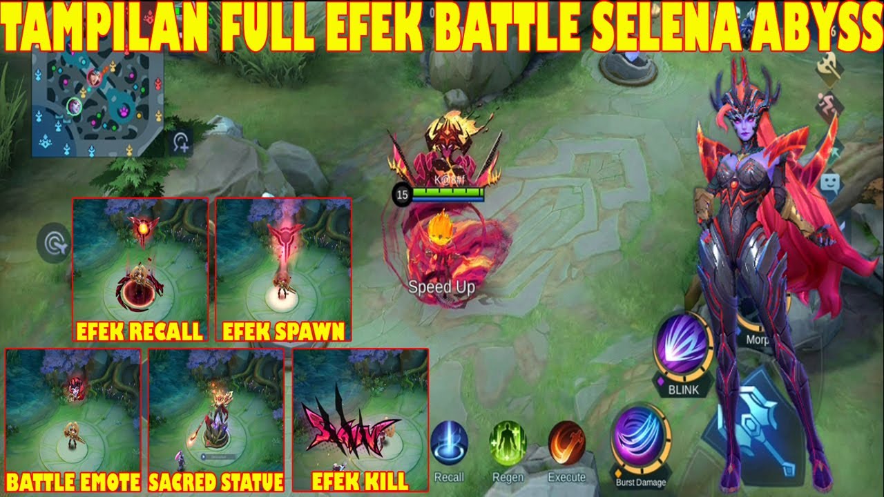 TAMPILAN FULL EFEK BATTLE SKIN SELENA ABYSS MOBILE LEGENDS - YouTube