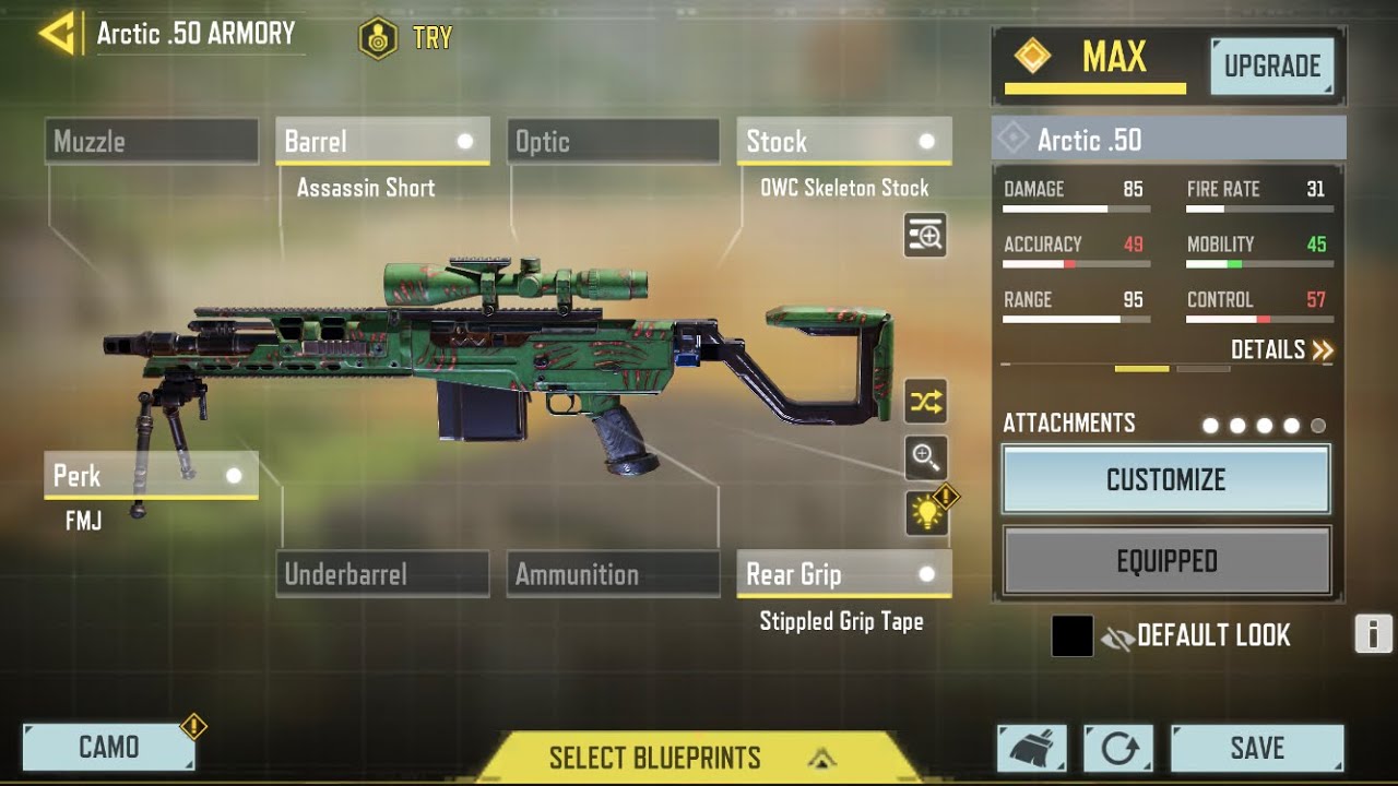 Fastest ADS CODM sniper gun Artic 0.50 - YouTube