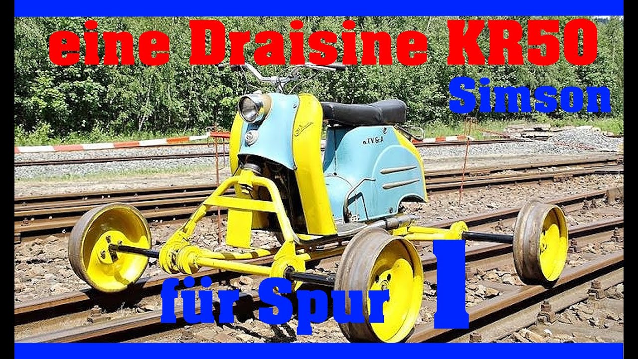 Eine SIMSON - KR50 Draisine - Spur 1 - 3D gedruckt - YouTube