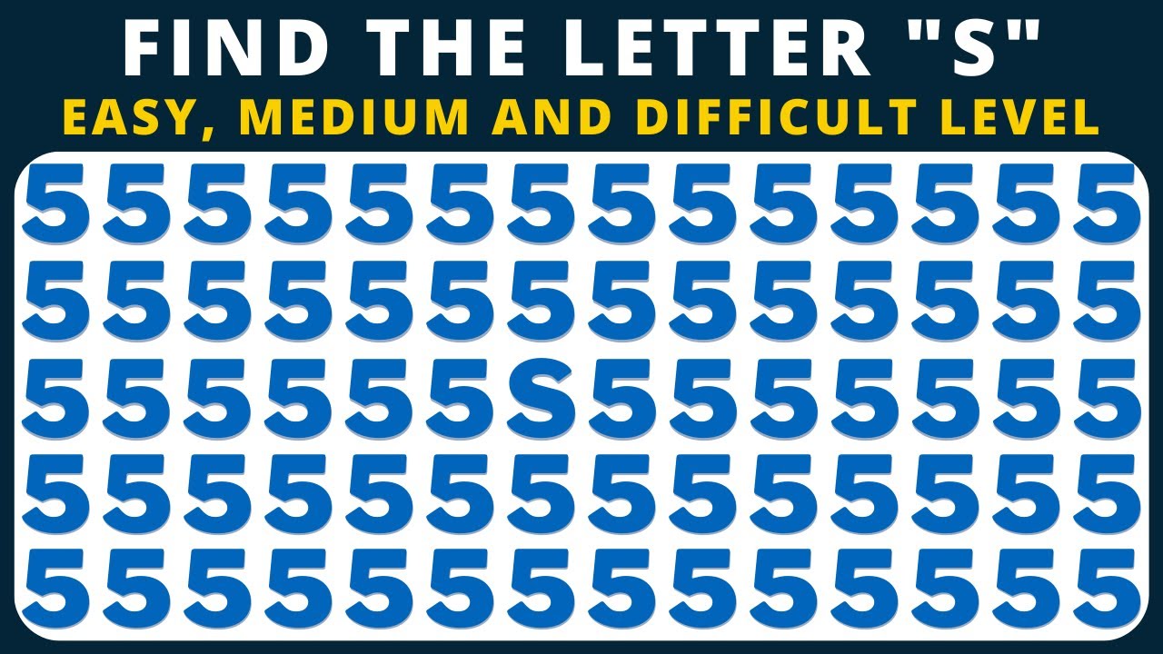 FIND THE DIFFERENT NUMBER OR LETTER - 01 FIND THE DIFFERENT - YouTube
