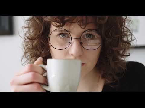 Close Up Girl Drink Coffee Full HD Royalty Free Stock Footage 1080p