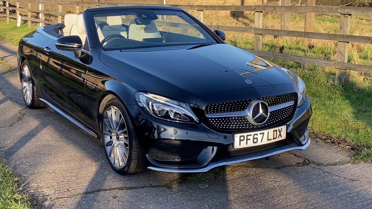 2017 Mercedes Benz C220d AMG LINE PREMIUM PLUS AUTO CONVERTIBLE - YouTube