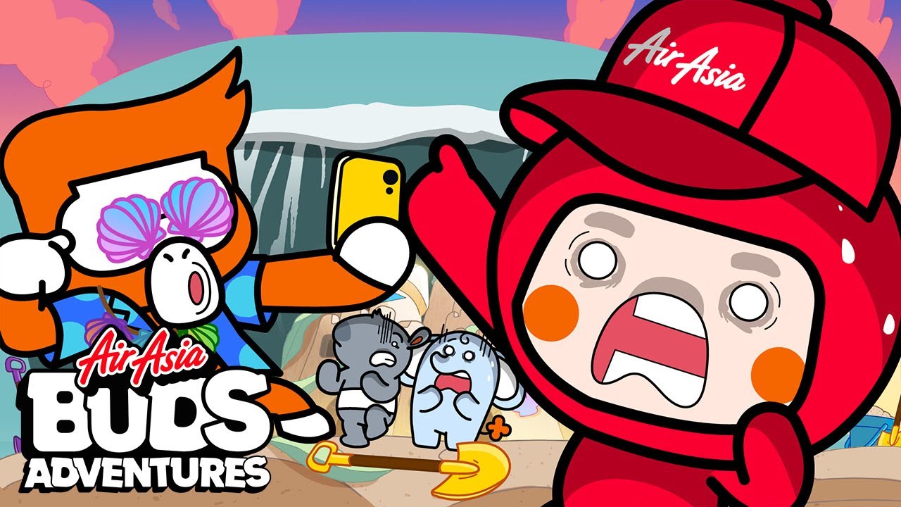 Sand Designs 🌊🏖️ AirAsia Buds Adventures ️ 🌏 A Moonbug Animation | Fun ...
