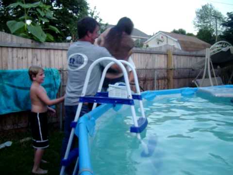 ashley getting thrown in a pool - YouTube