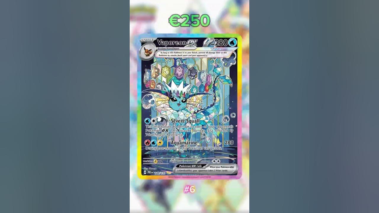 Top 10 Most Expensive Cards Of Prismatic Evolutions! #pokemon # 