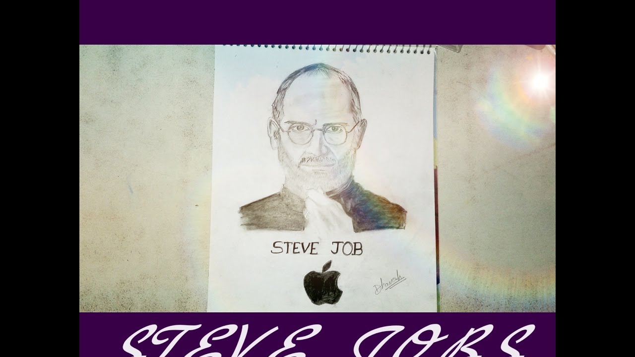 how to draw sketch of Steve jobs | speed drawing - YouTube