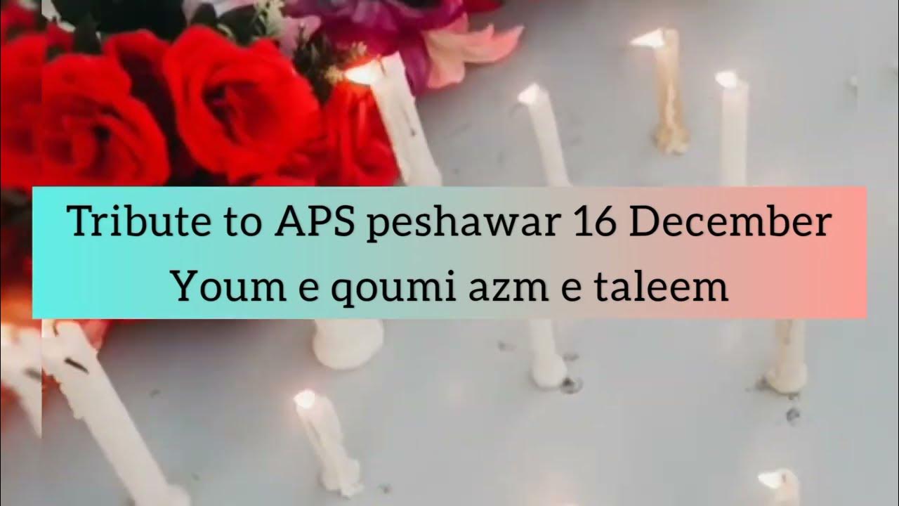 Tribute to APS peshawar 16 December Youm e qoumi azm e taleem - YouTube