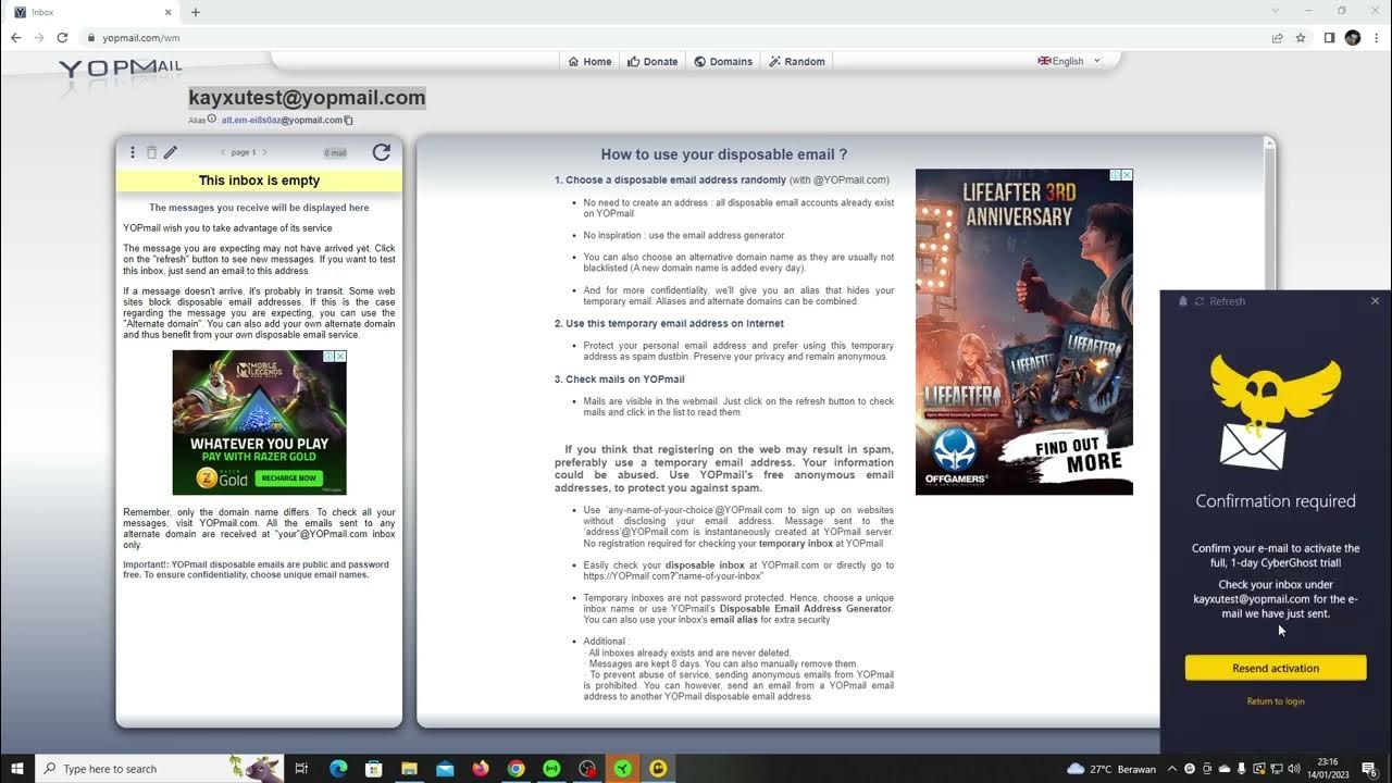 Reset Trial Cyberghost VPN - YouTube