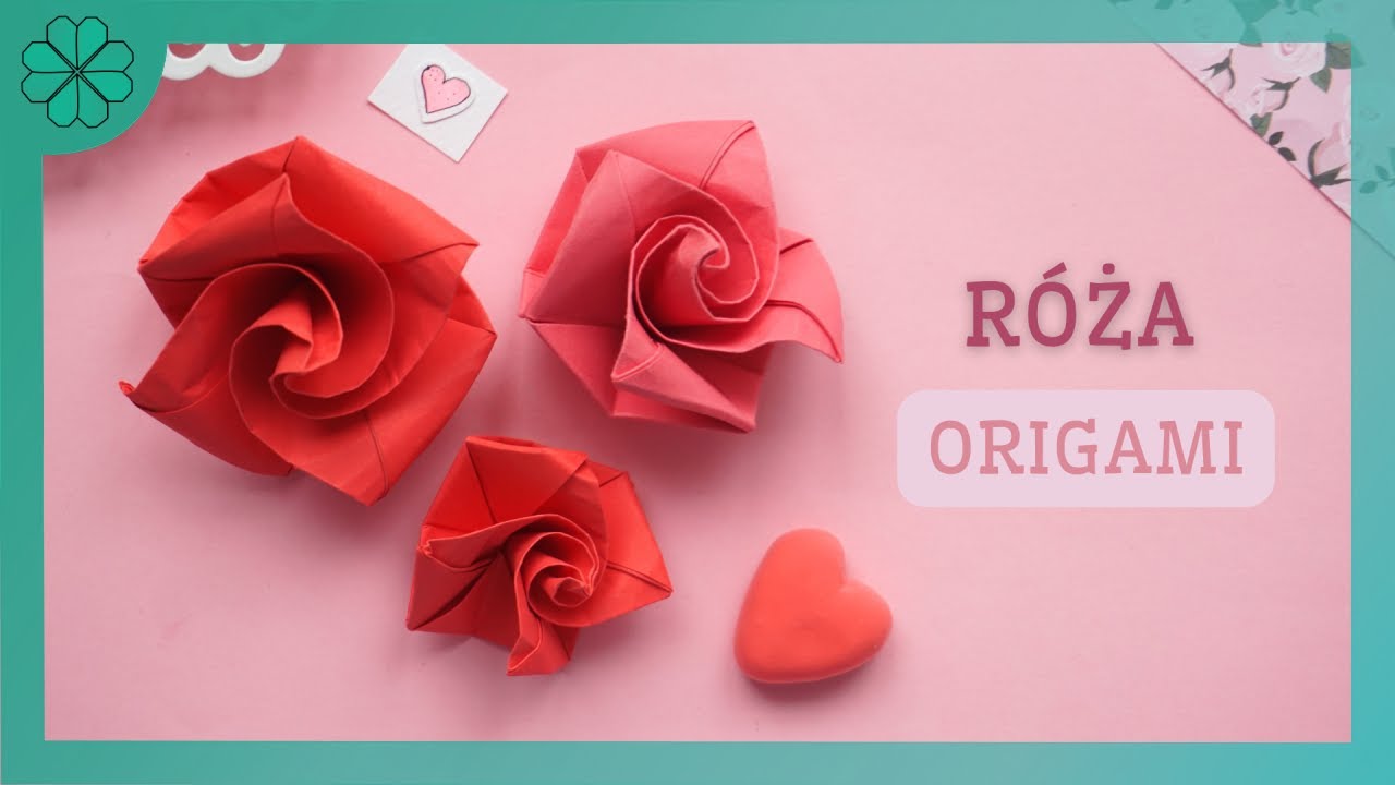 Jak zrobić: Prosta róża origami | (DIY Tutorial) - YouTube