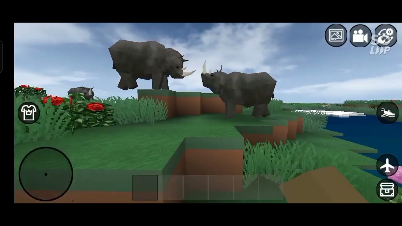 Rhino and Bison in Mini Block Craft - YouTube
