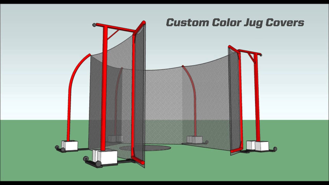 Custom Color Track & Field Safety Cages - YouTube