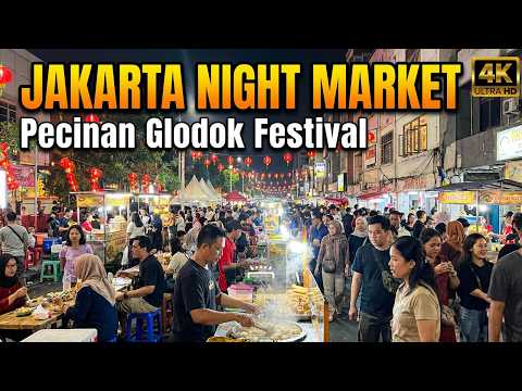 Ramai.. walk around Jakarta Night Market at Pecinan Glodok❗Chinatown Prepare for Jakarta Anniversary
