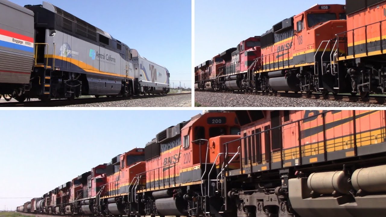 Best Day Ever on BNSF Bakersfield Sub ~ Reverse Set, Double Header ...