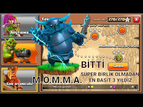 M.O.M.M.A. En Kolay 3 Yıldız Süper Birlikler olmadan... #clashofclans  #supercell #oyun #keşfet