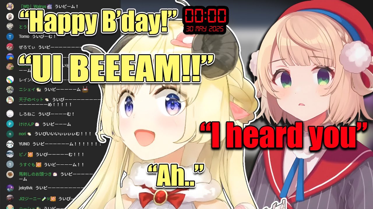 Watame and Chat Shooting Ui Beam at 12AM for Ui Birthday and She ...