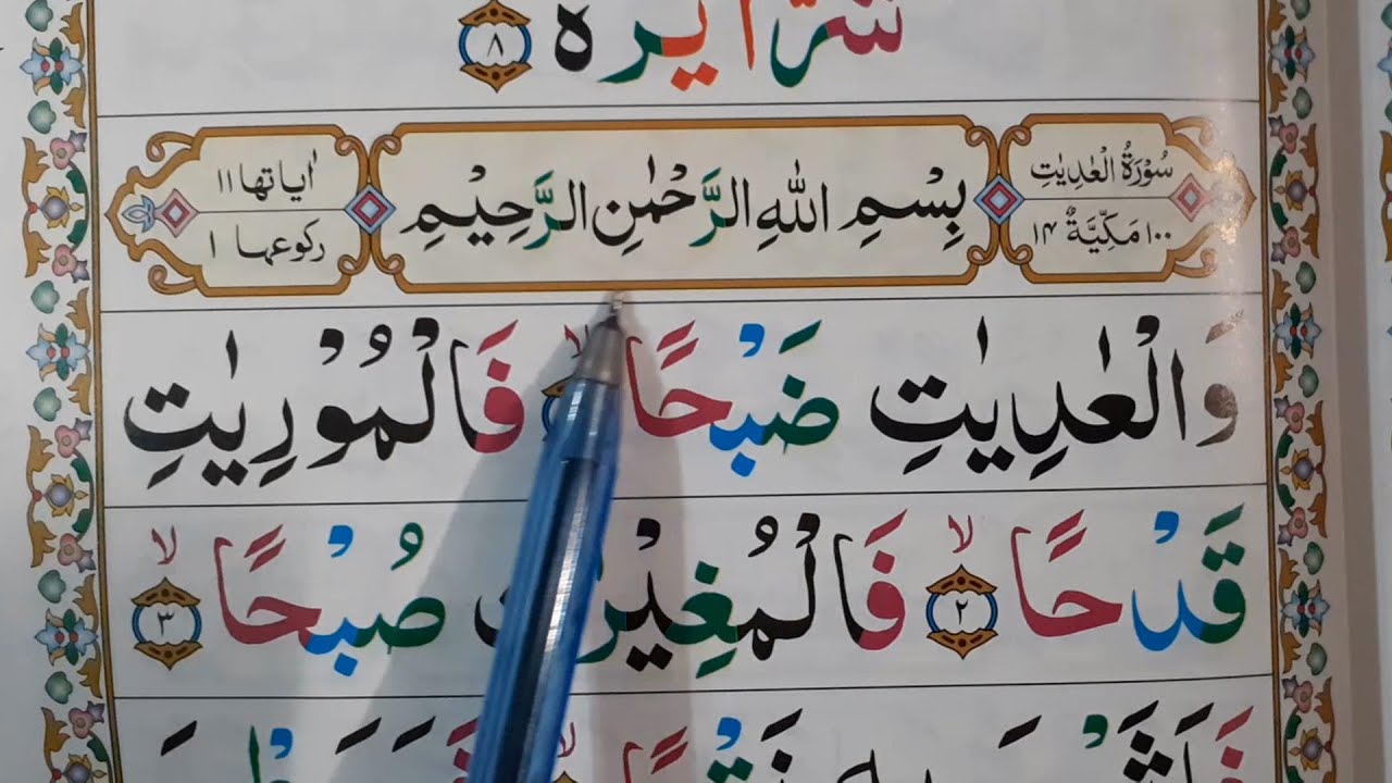 Surah Adiyat teaching | Surah Adiyat teaching word by word | Iqra Quran ...