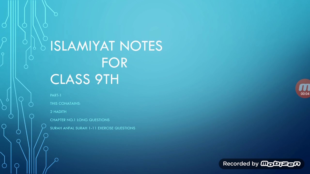 Class 9th Notes || Part-1 || Fbise2020 - YouTube