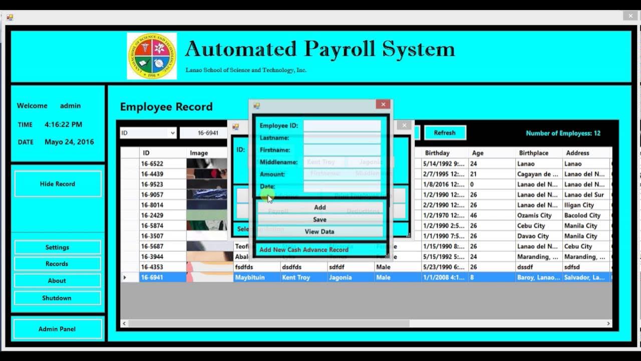 Automated Payroll System - YouTube