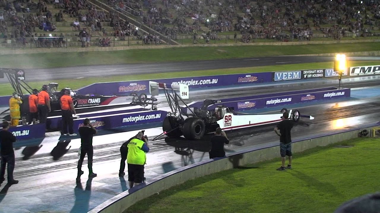 Top Fuel double explosion Nitro Max Perth Motorplex 11-1-14 - YouTube