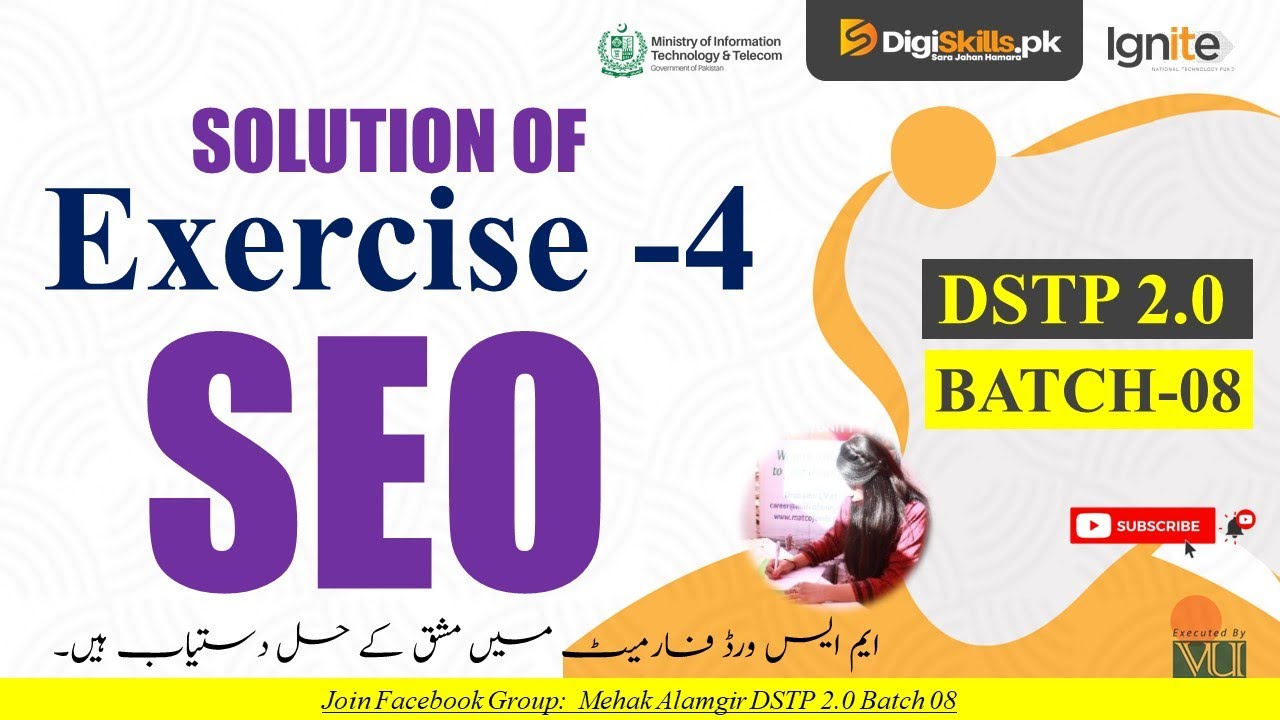 seo exercise 4 batch 8 | dstp 2.0 batch 08 seo exercise 4 solution - YouTube