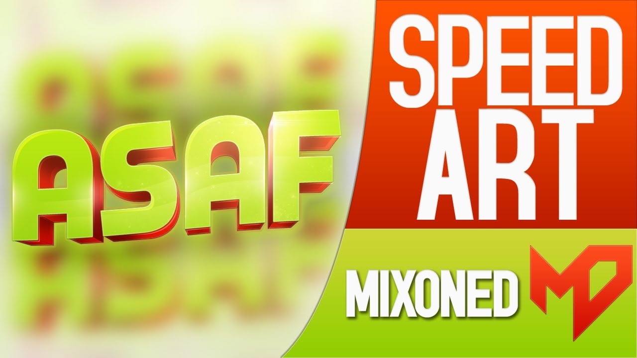Mixoned : 3D Logo Speed Art [Photoshop] - YouTube