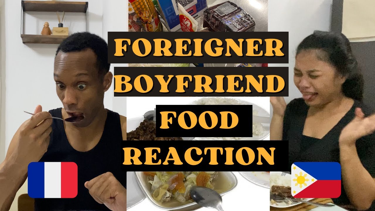 Foreigner boyfriend trying Filipino food for the first time in Philippines🇵🇭let’s see his ...