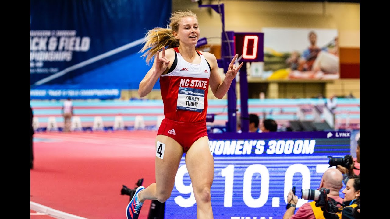 Katelyn Tuohy reacts to winning NCAA 3000m - YouTube