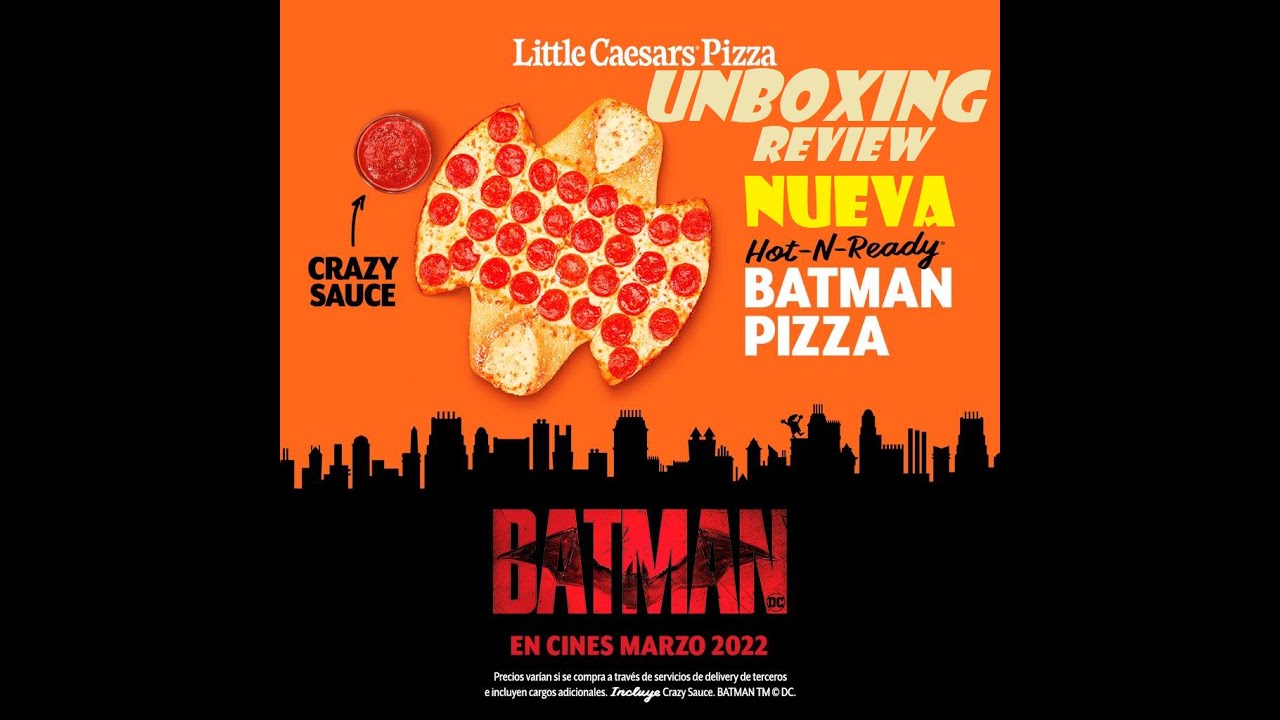 The Batman Pizza Little Caesars Unboxing - YouTube