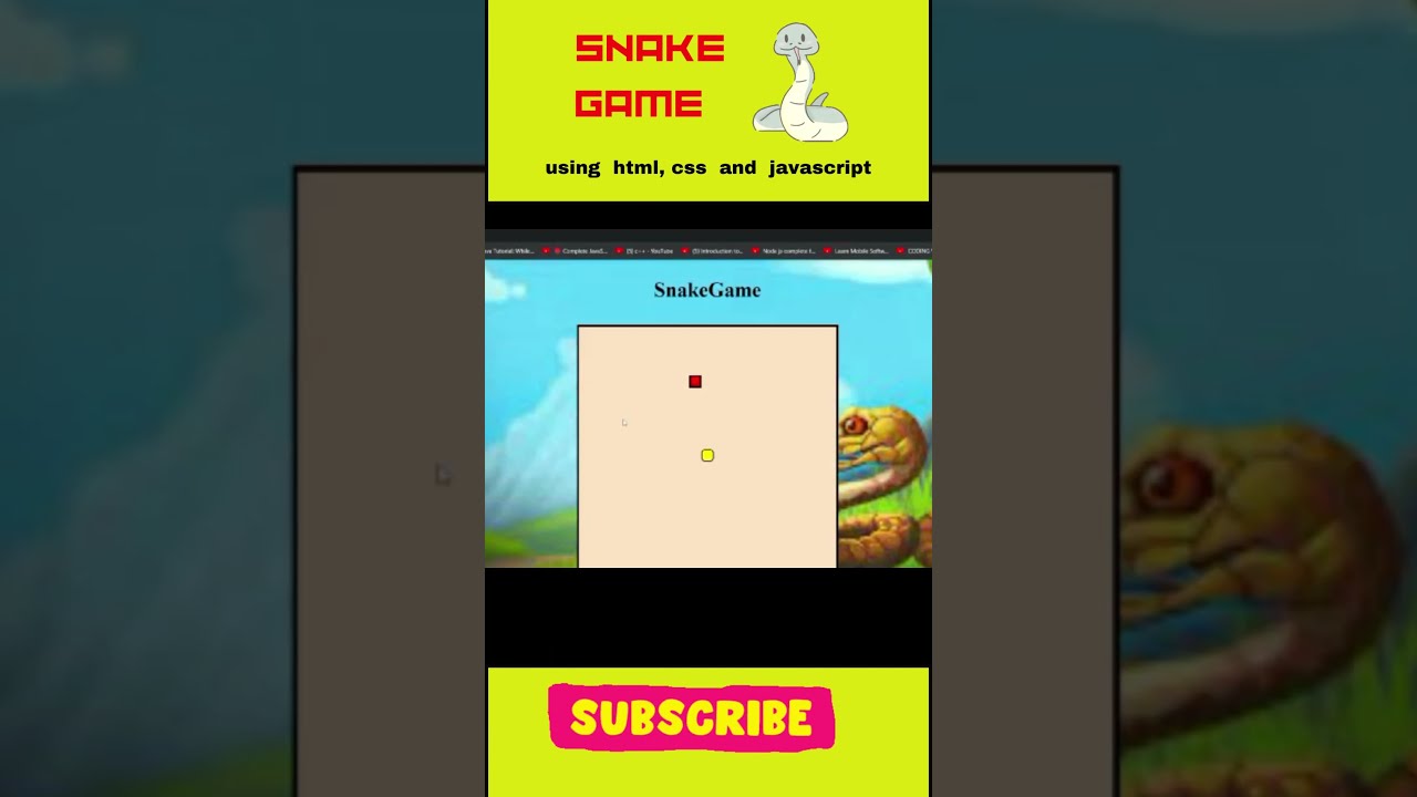 Snake Game Using Html Css And JavaScript YouTube Snake Game Using Html Css And JavaScript YouTube