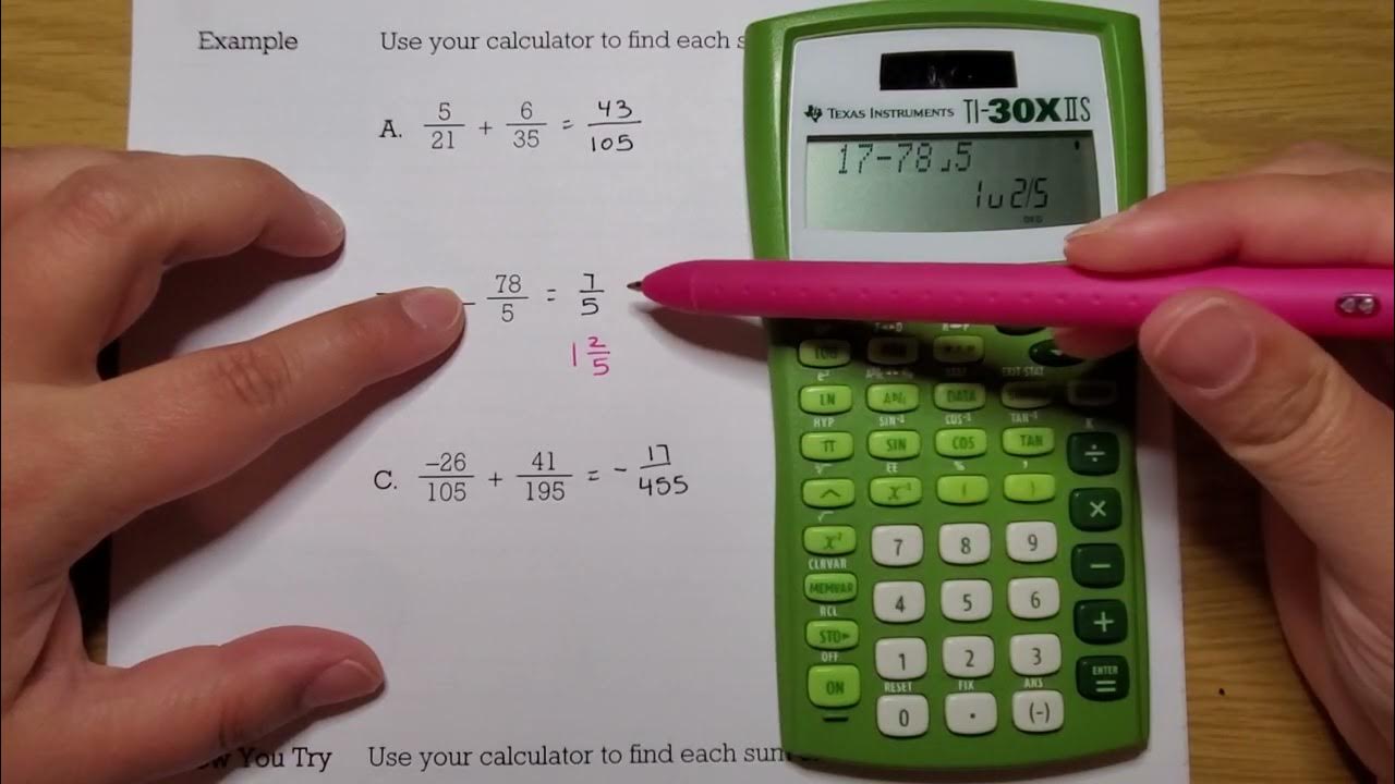 6A - Adding Fractions on Calculators - YouTube