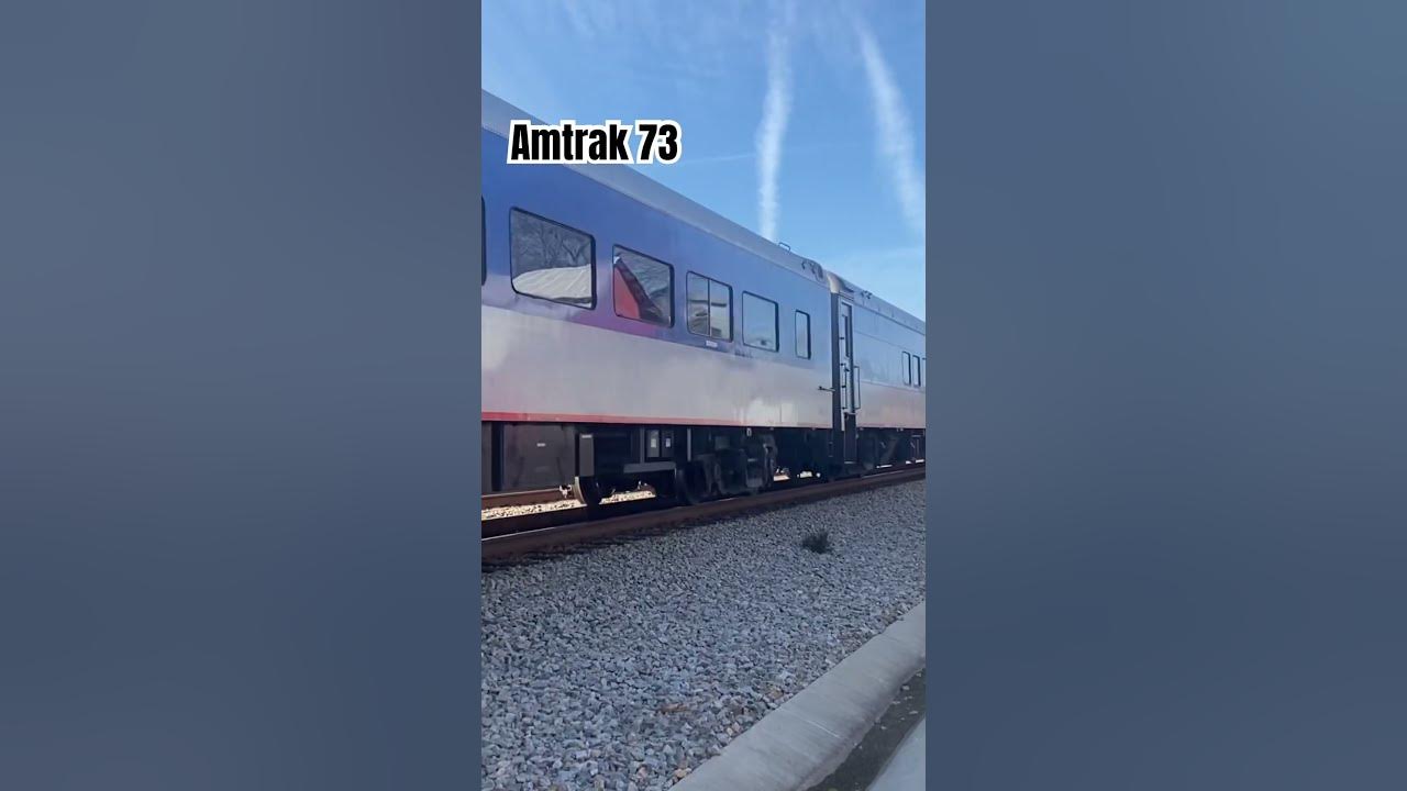 Amtrak 73 rolling fast past Goodman’s farm supply #train #railfaning #railroad # ...
