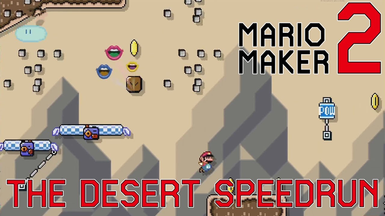 Super Mario Maker 2 - The Desert Speedrun - YouTube