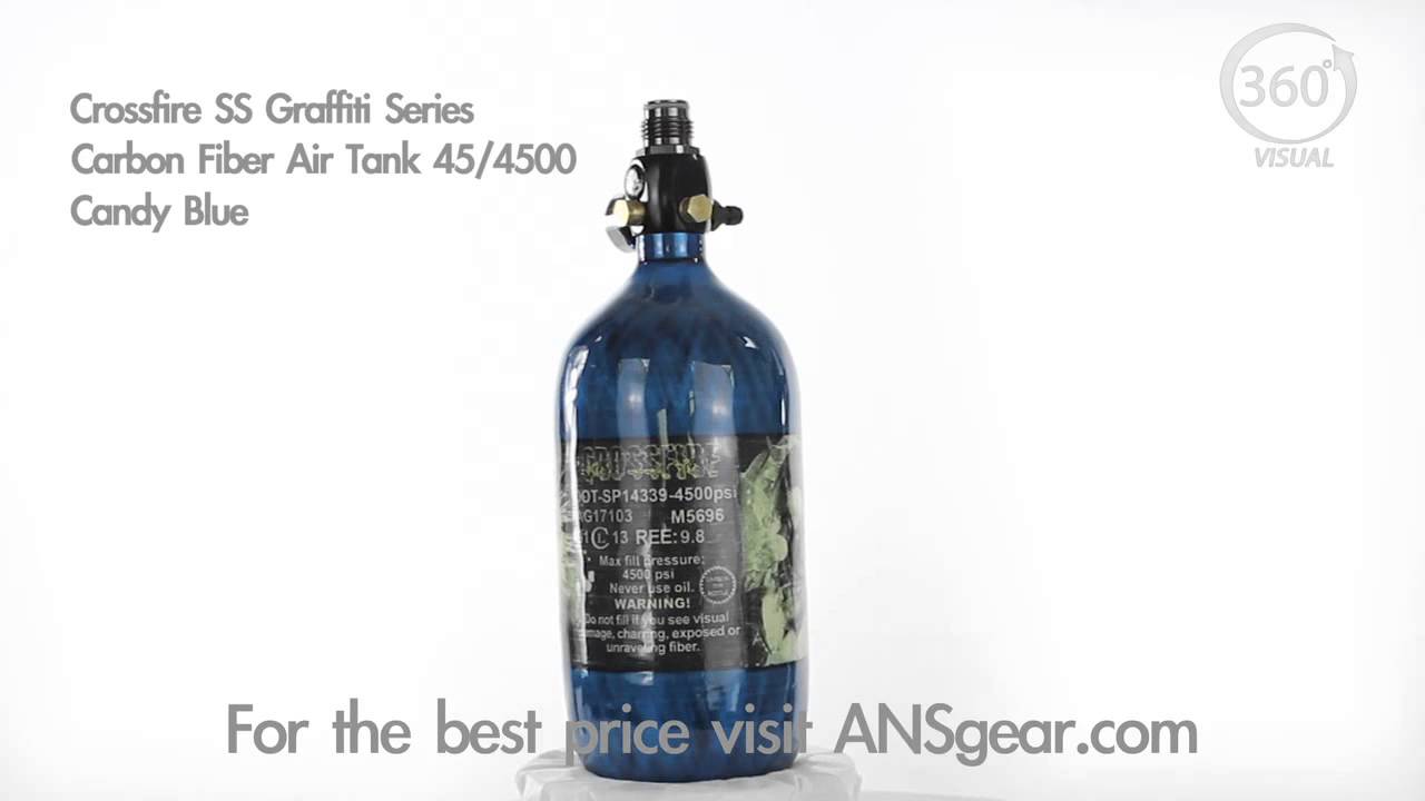 Crossfire SS Graffiti Series Carbon Fiber Tank 45/4500 - Candy Blue ...