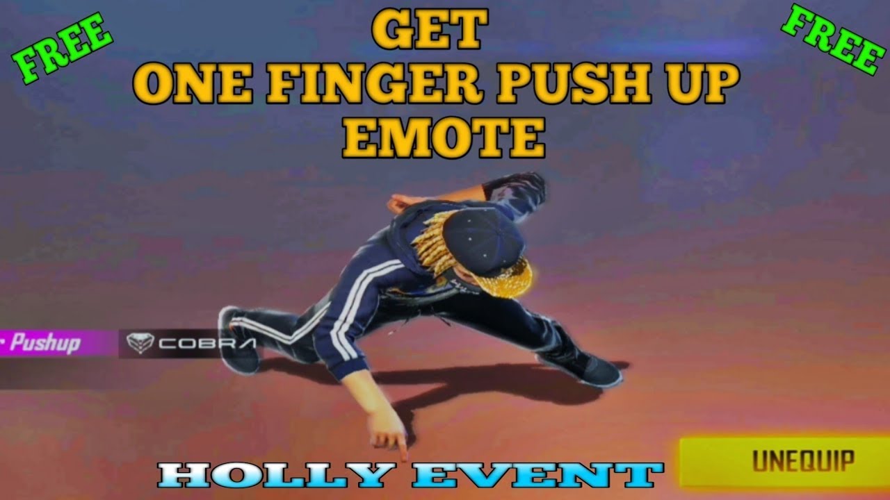 How I got one finger push up emote !!which colour you need !! Holi ...