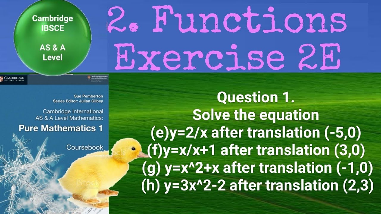 Solve The Equation e y 2 x After Translation 5 0 f y x x 1 After